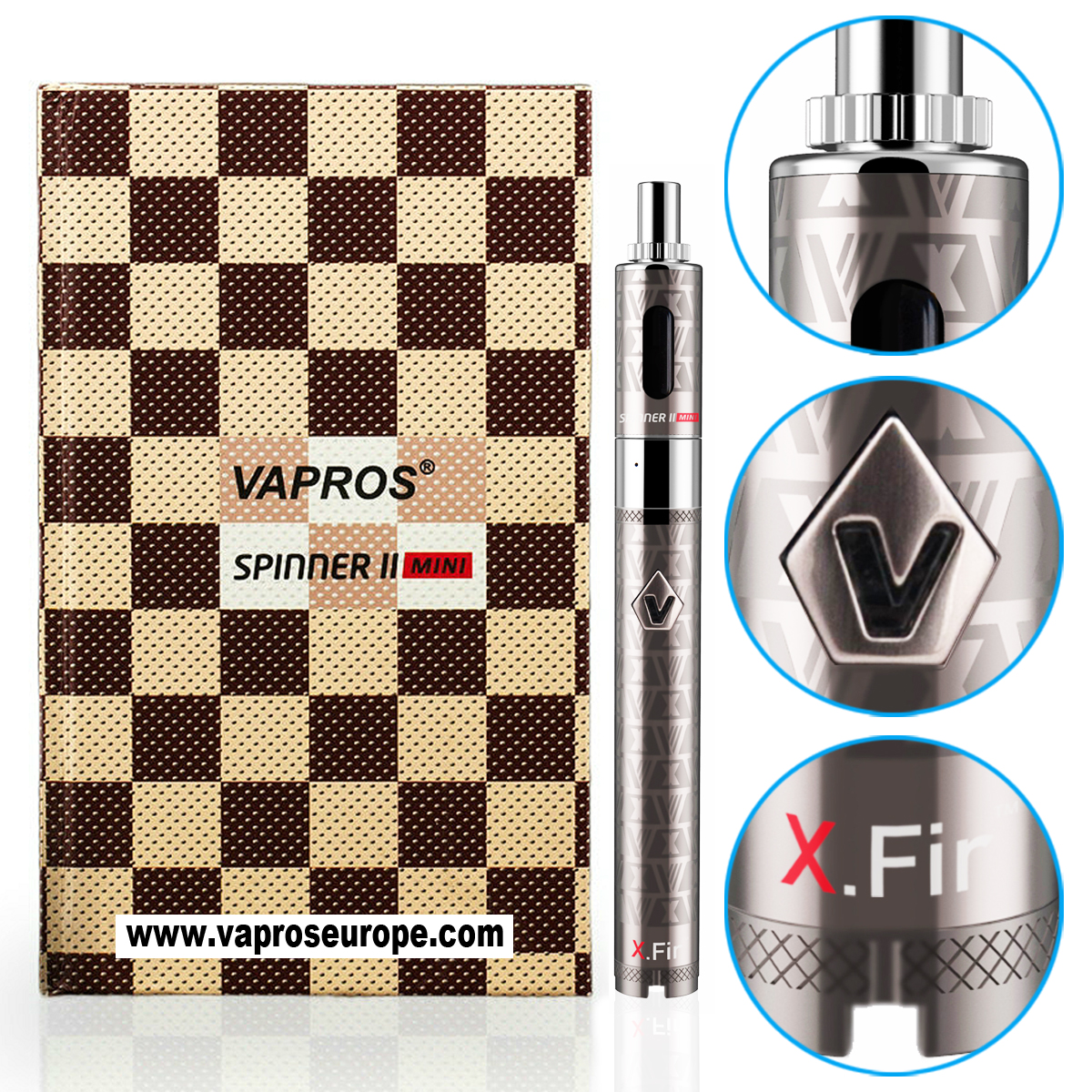 KIT - VISION / VAPROS Spinner 2 (II) Mini 850mA VV BDC Kit ( 3.3V - 4 ...